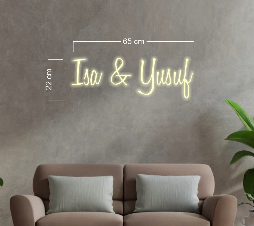 ISA & YUSUF | LED Neon Sign – ONE Neon™ Sign - Australia